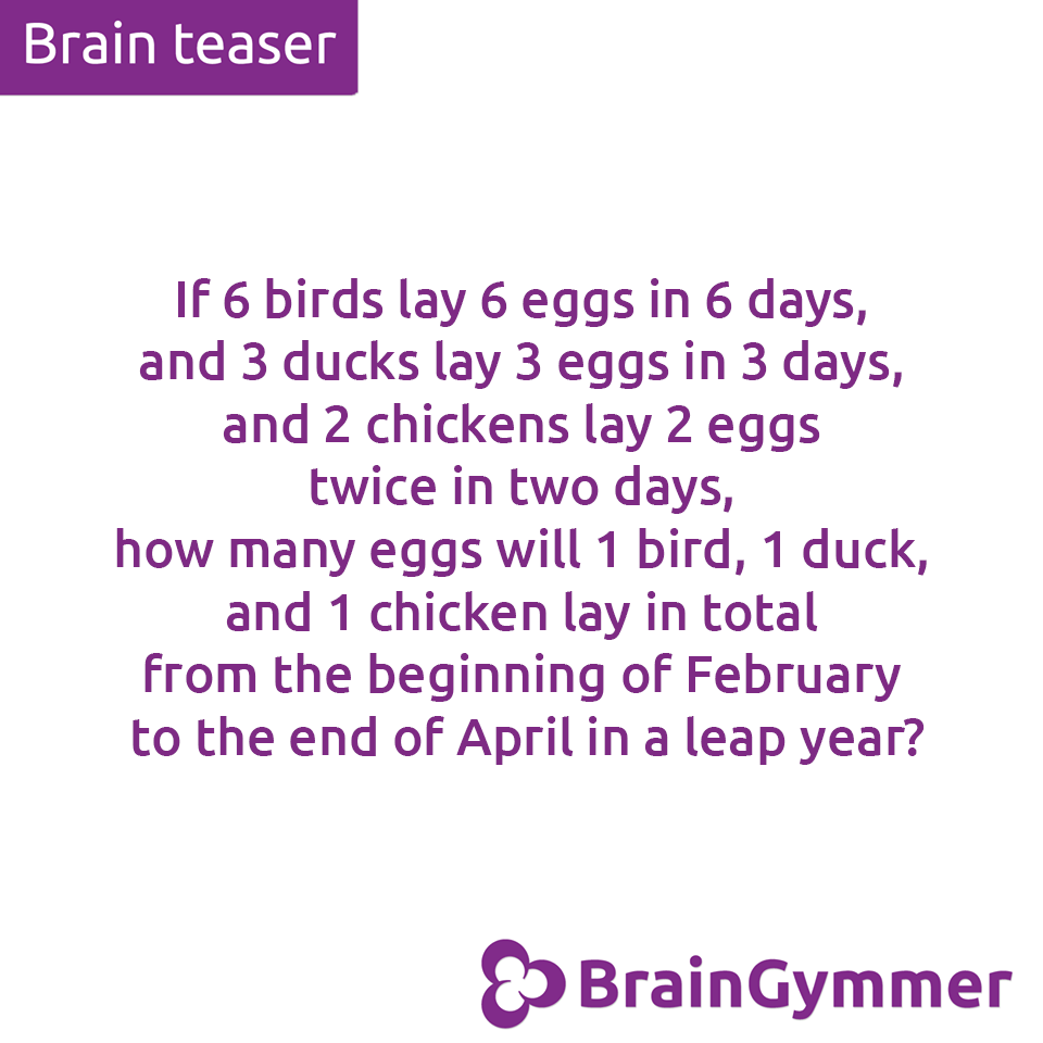 BrainGymmer brainteasers challenge your brain with a riddle